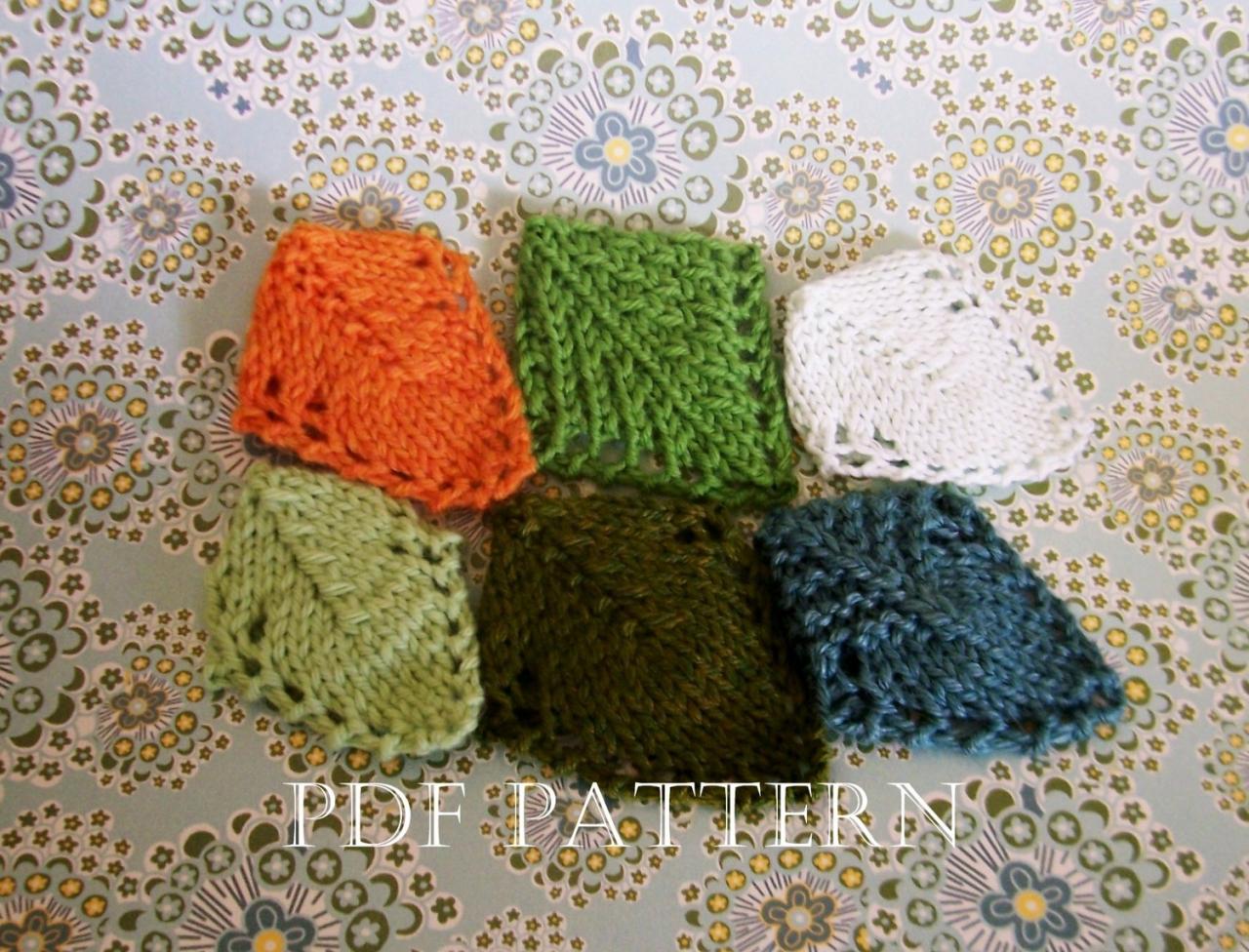 Corner Bookmark Instant Download Knitting Patterns 4 Leaf Designs on Luulla